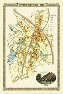 Sutton Coldfield Map Art Prints, Posters & Puzzles