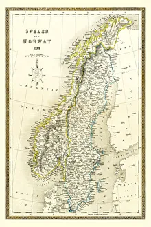 Old Norway Map Collection of Photo Prints and Gifts