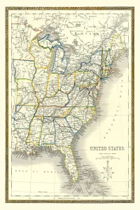 Old Map Of The Usa Collection of Photo Prints and Gifts