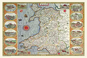 Old Map Of Wales Collection of Photo Prints and Gifts