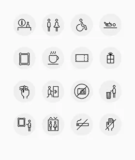 Pictogram Icon Art Prints Collection